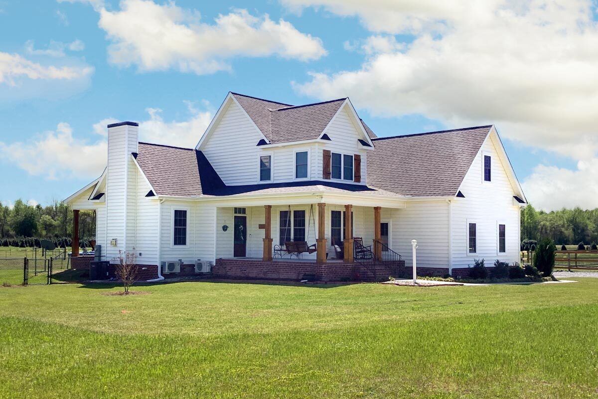 Farmhouse Plan with Huge Great Room - 4130WM | Architectural Designs ...