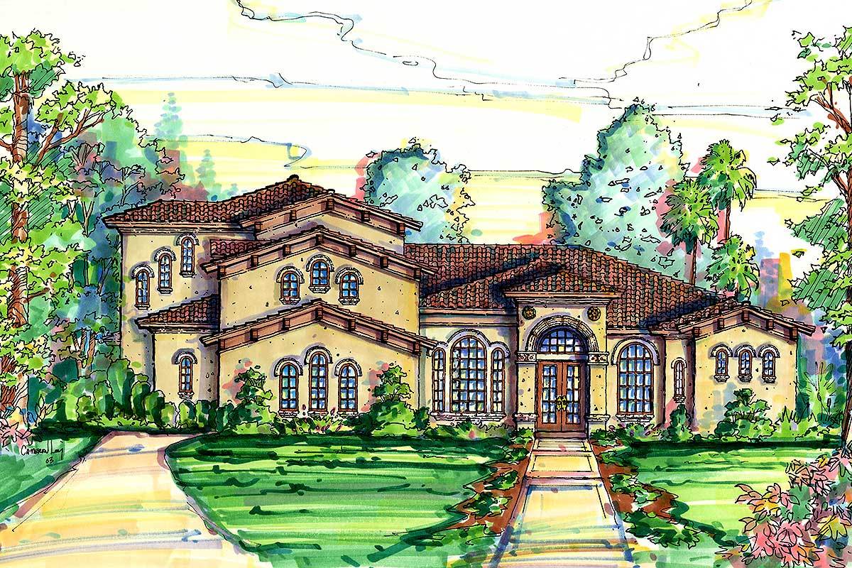 High-End Mediterranean House Plan - 42031MJ | Architectural Designs ...