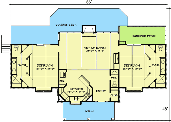 Plan 46012HC: Ranch Retreat