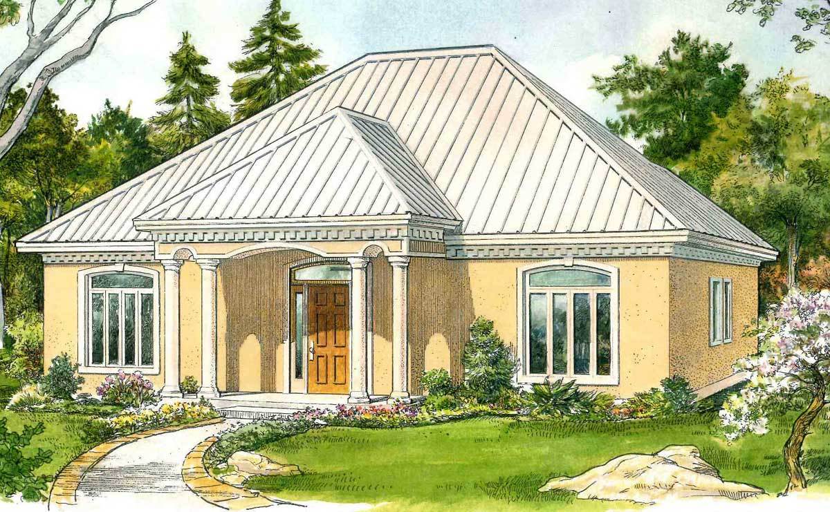 Southern Cottage With Exterior Options - 46058HC | Architectural ...