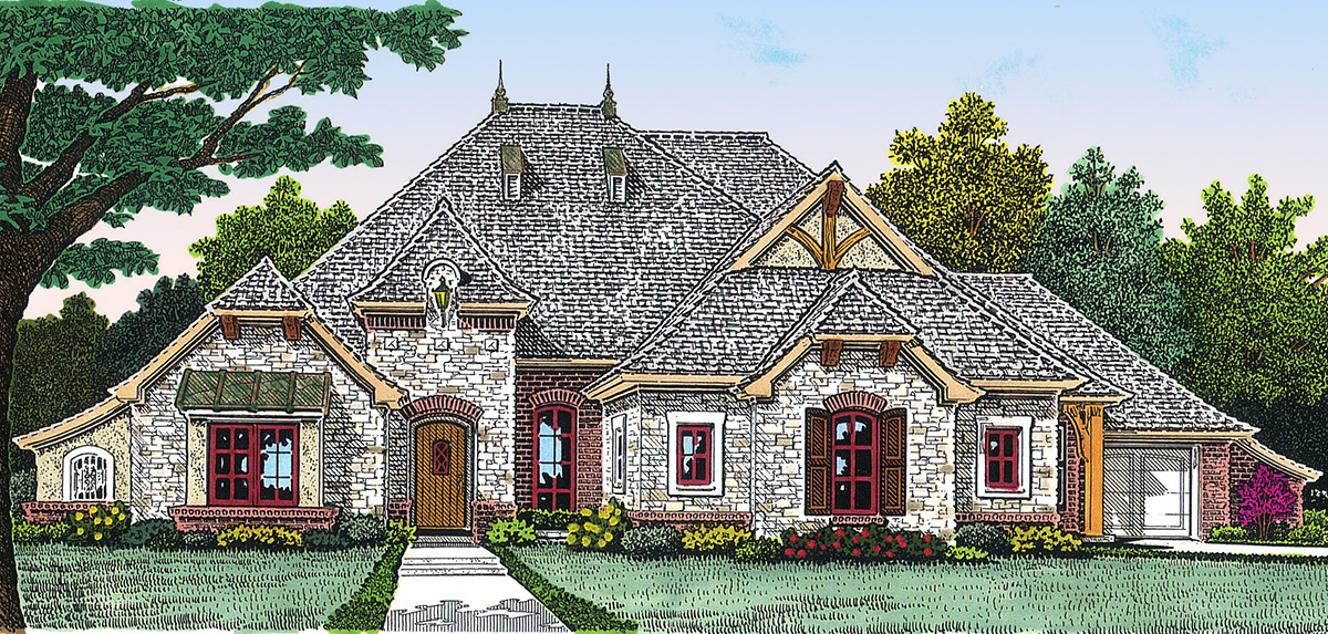 French Country Stunner - 48359FM | Architectural Designs - House Plans