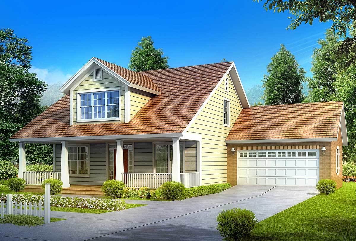 Bungalow with Terrific Open Living Space - 52248WM | Architectural ...