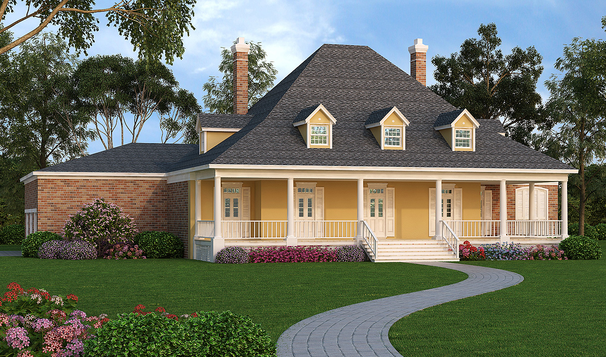 Plan 55143BR: Grand Receiving Porch