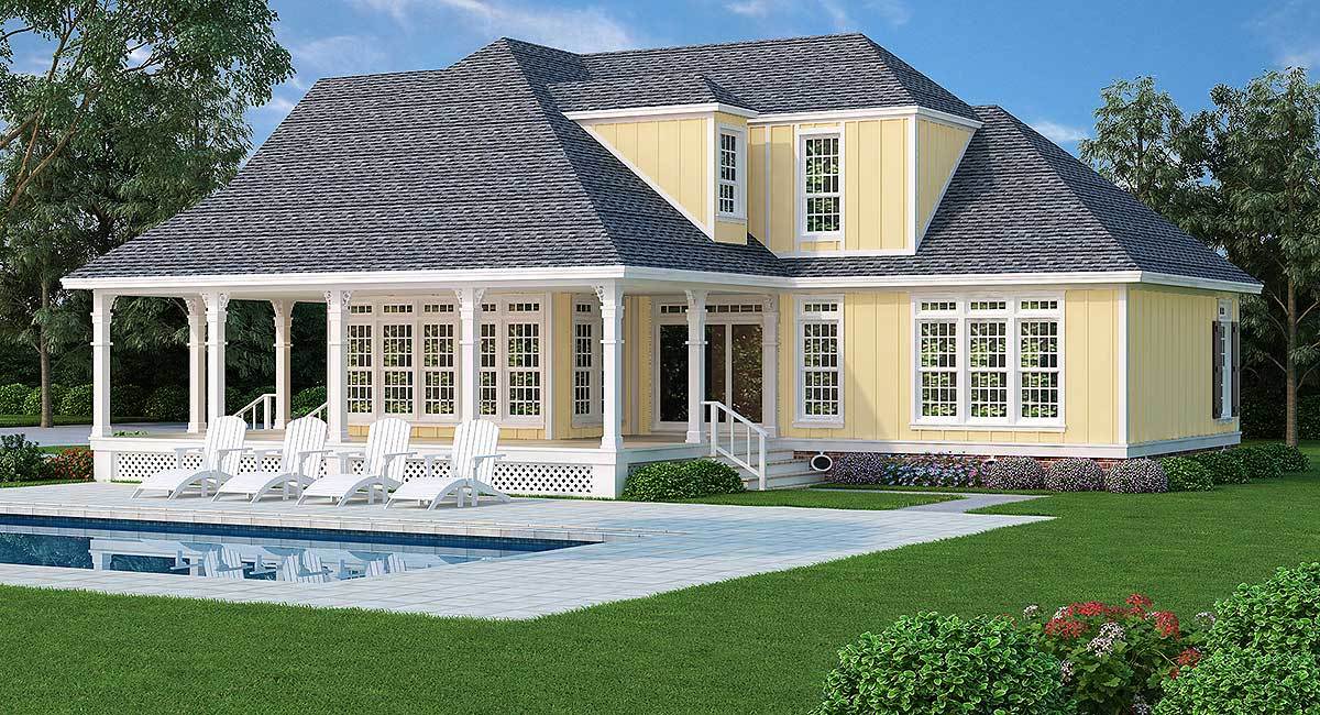 4 Bed House Plan with Wraparound Porch - 55180BR | Architectural ...