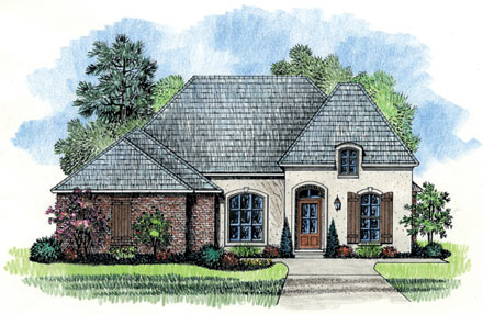 Narrow Lot French Country Home Plan - 56322SM | Architectural Designs ...
