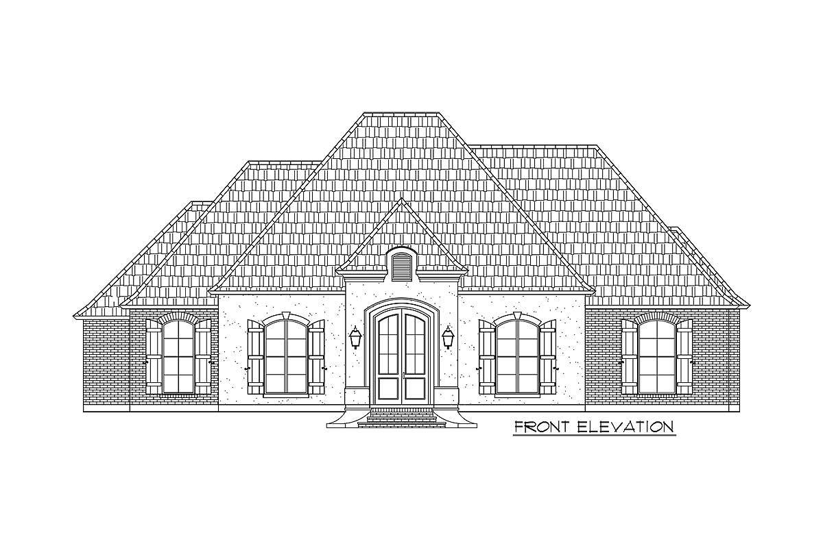 4 Bed French Country With Open Floor Plan - 56380SM | Architectural ...