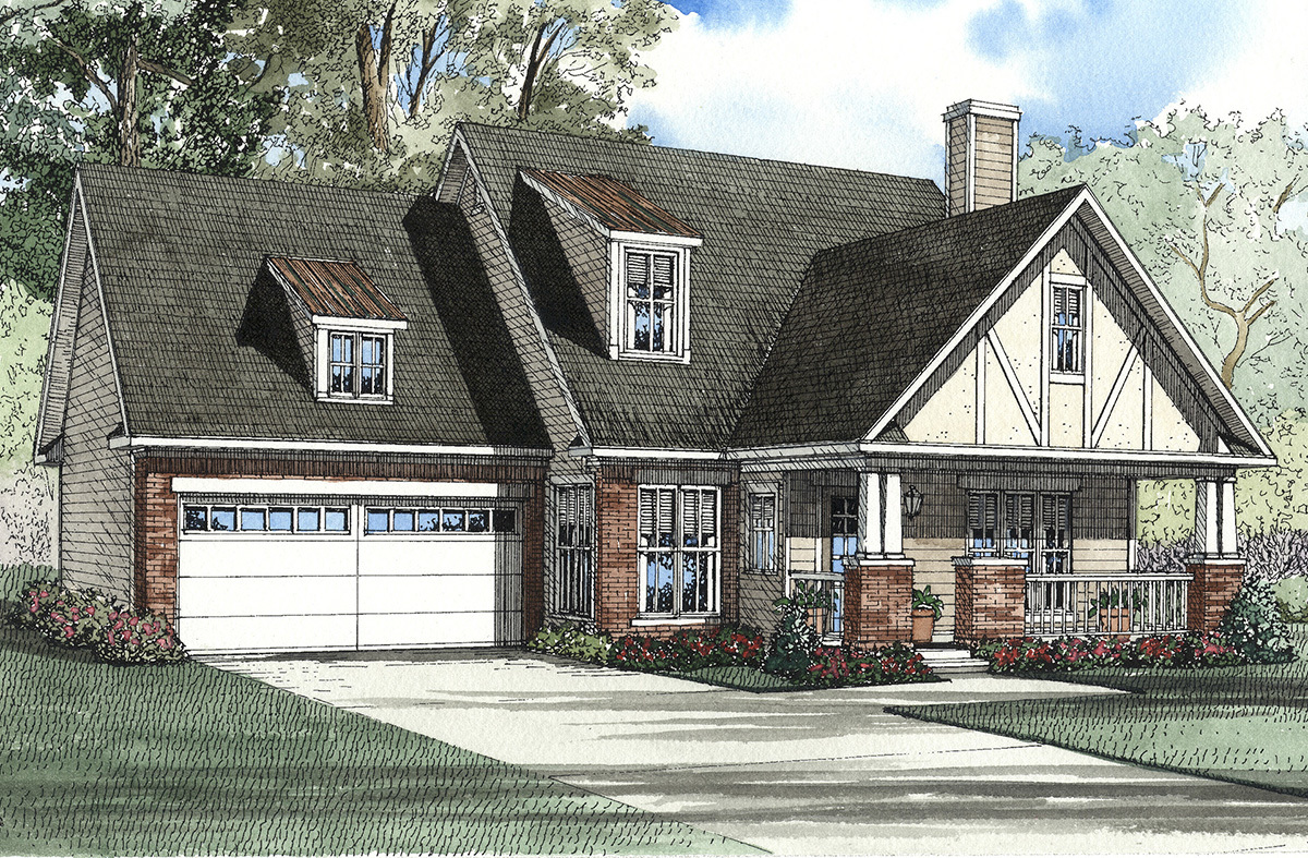 Arts & Crafts Cottage - 59180ND | Architectural Designs - House Plans