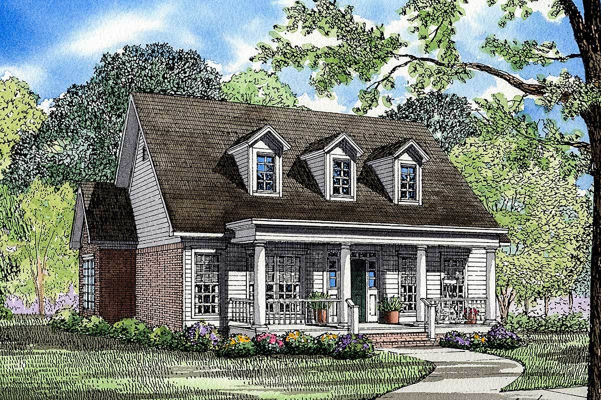 Southern Country House Plan with a Cozy Front Porch - 59488ND ...