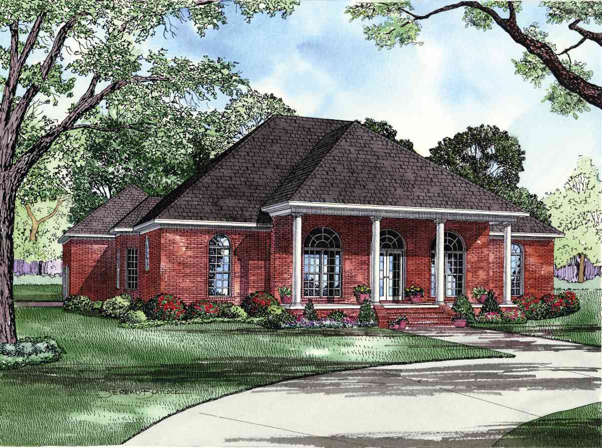 Elegant Southern Style - 59649ND | Architectural Designs - House Plans