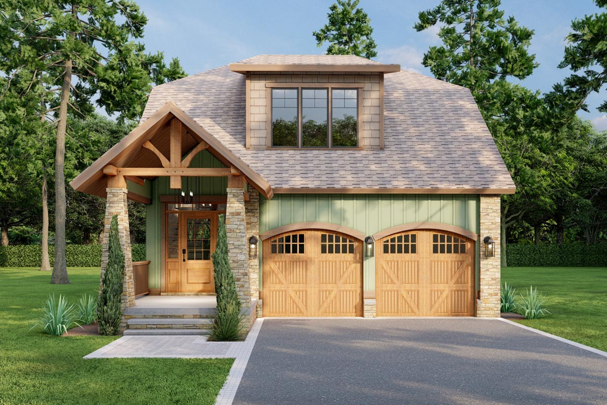 Plan 59742ND: Craftsman Style Cottage with Options