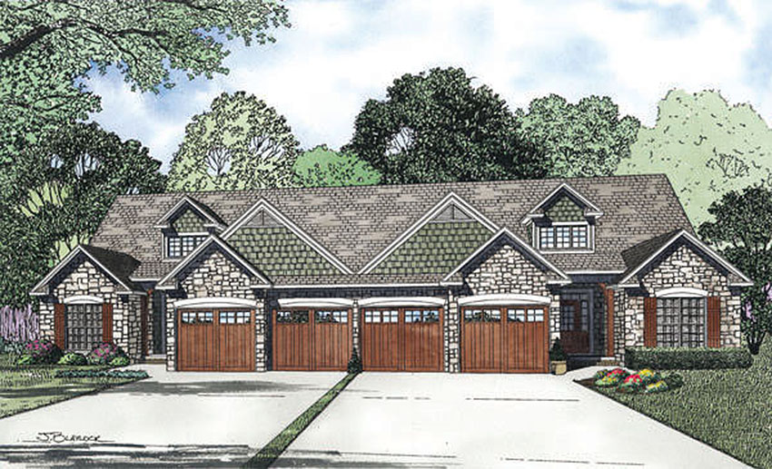 Plan 60510ND: Duplex with Privacy