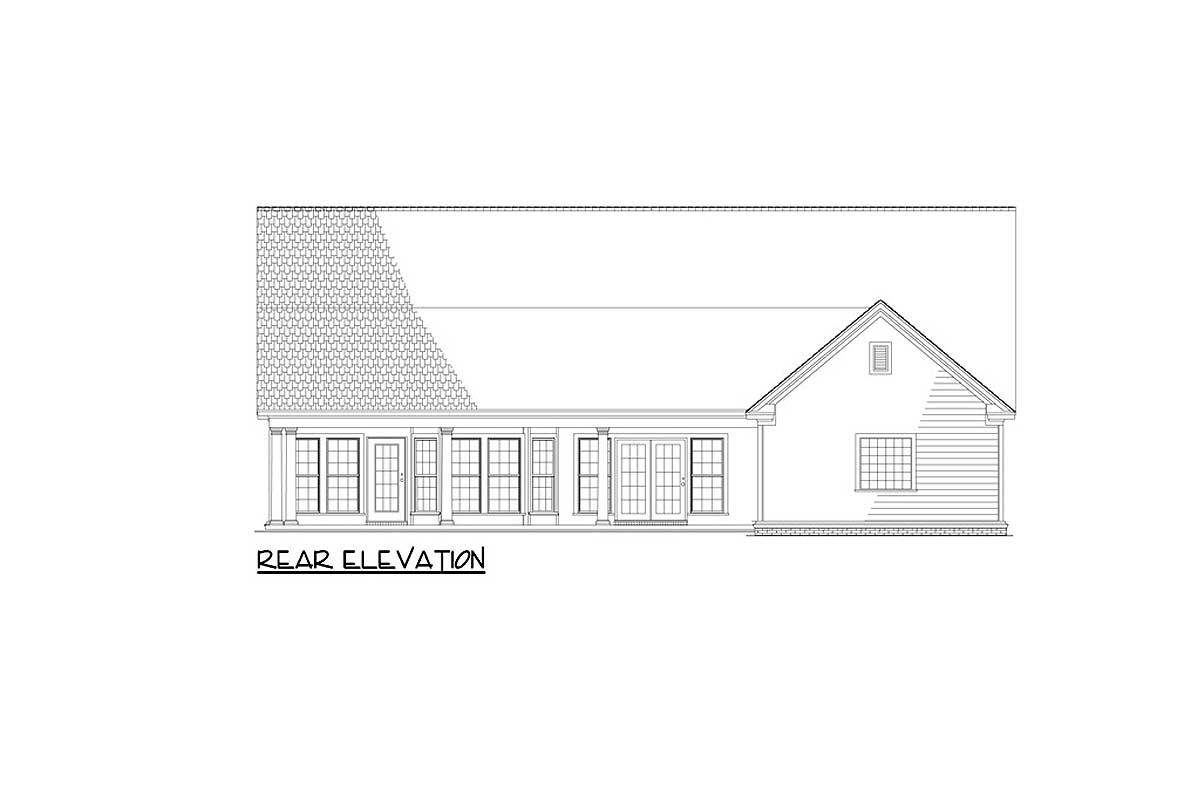 Country-style House Plan with Porches Front and Back - 60638ND ...
