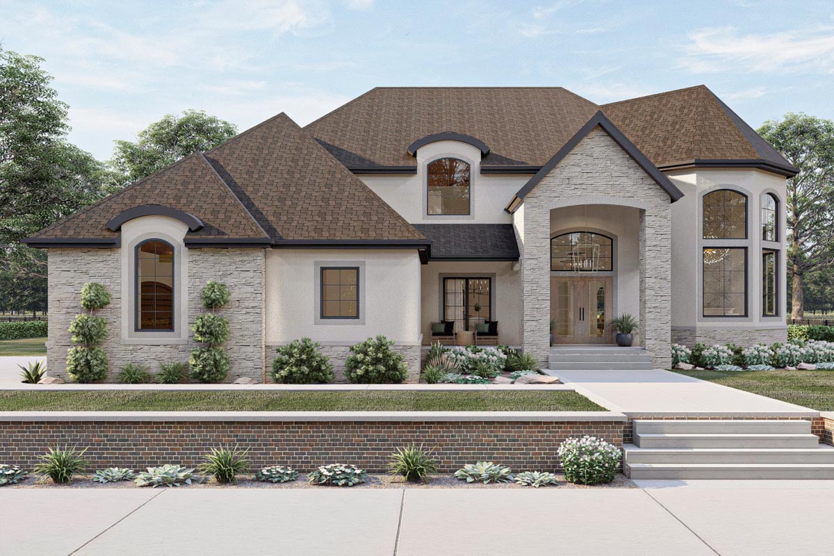 Artfully Designed 3200 Square Foot 4-Bed House Plan with 2-Story Great ...
