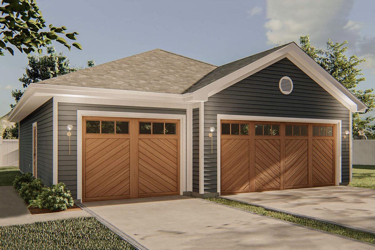 3 Car Garage with 2 Exteriors - 62482DJ | Architectural Designs - House ...