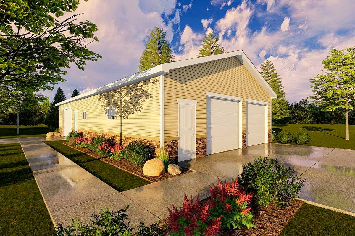 Simple Small House With Garage Design