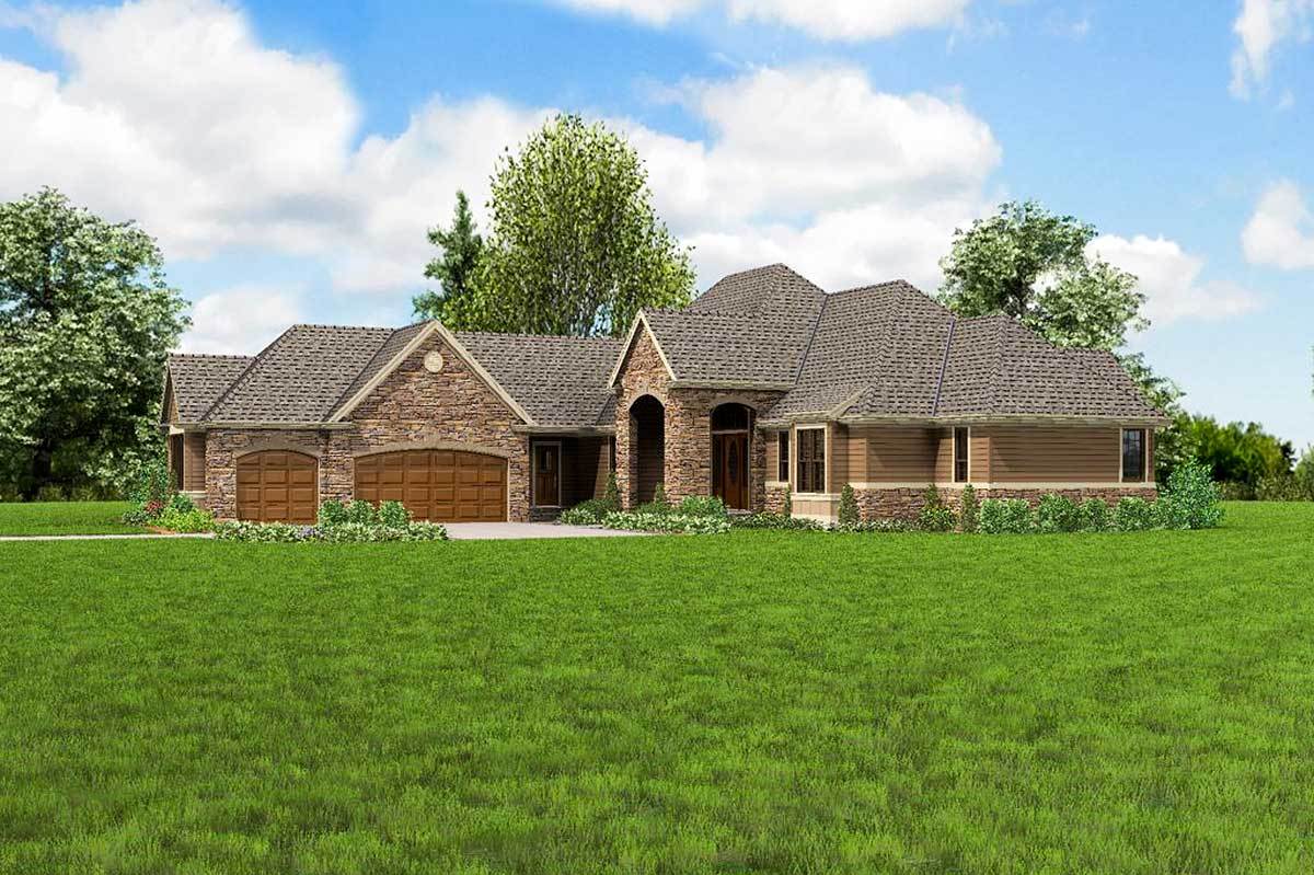 Vaulted Master Classic - 69543AM | Architectural Designs - House Plans