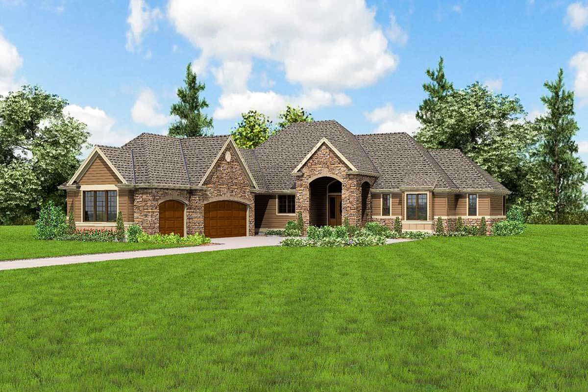 Vaulted Master Classic - 69543AM | Architectural Designs - House Plans