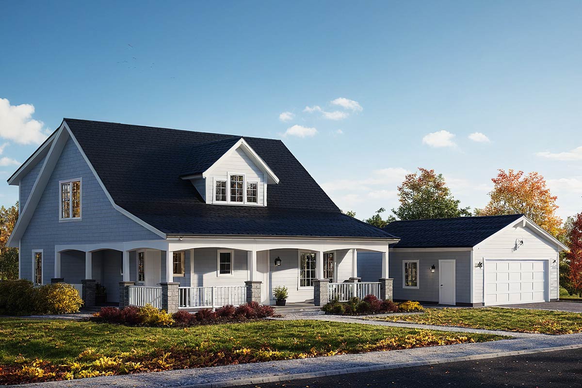 Plan 72534DA: Single Family Curb Appeal with Duplex Utility