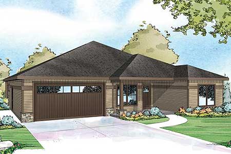 Plan 72729DA: Low-Slung Ranch House Plan