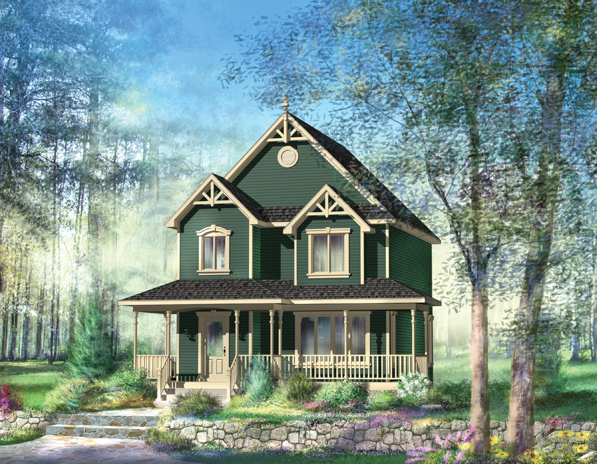 2-Story Cottage with Attractive Front Porch - 80500PM | Architectural ...
