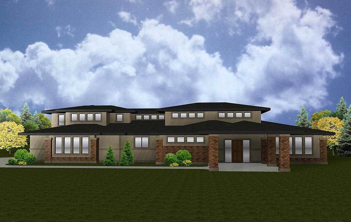 Contemporary Prairie Style - 81601AB | Architectural Designs - House Plans