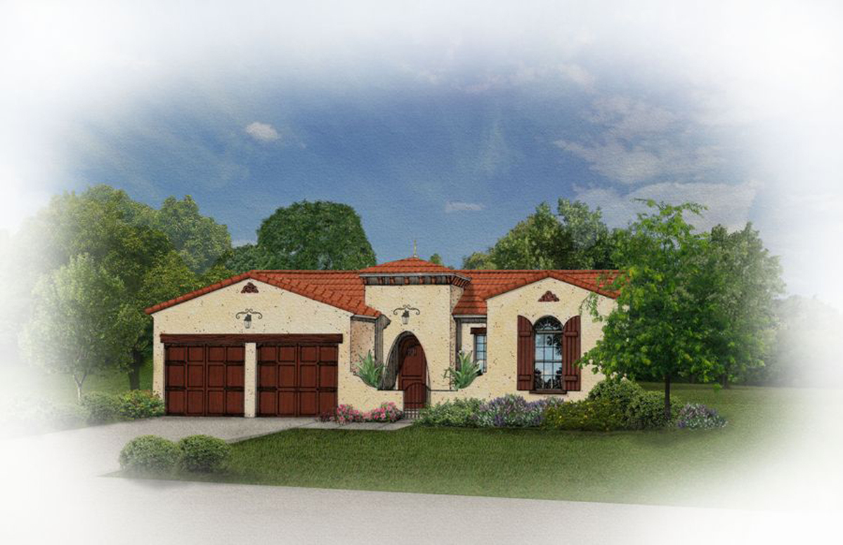 Mediterranean House Plans Portico Courtyard