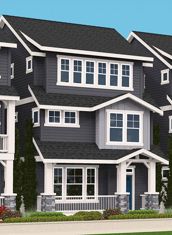 3 Level Row House with Bonus Level - 85116MS | Architectural Designs ...