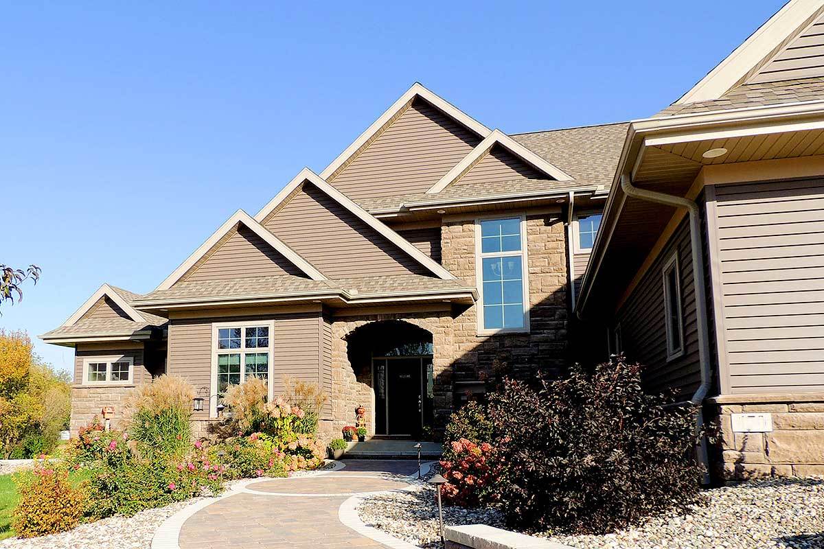 Shingle Style With Angled Garage and Master - 89880AH | Architectural ...