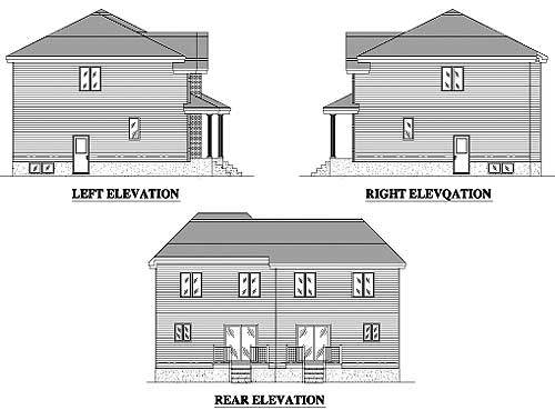 Duplex for Narrow Lot - 90140PD | Architectural Designs - House Plans