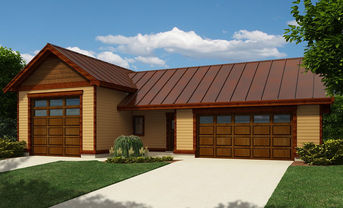 RV Garage With Workshop - 9829SW | Architectural Designs - House Plans